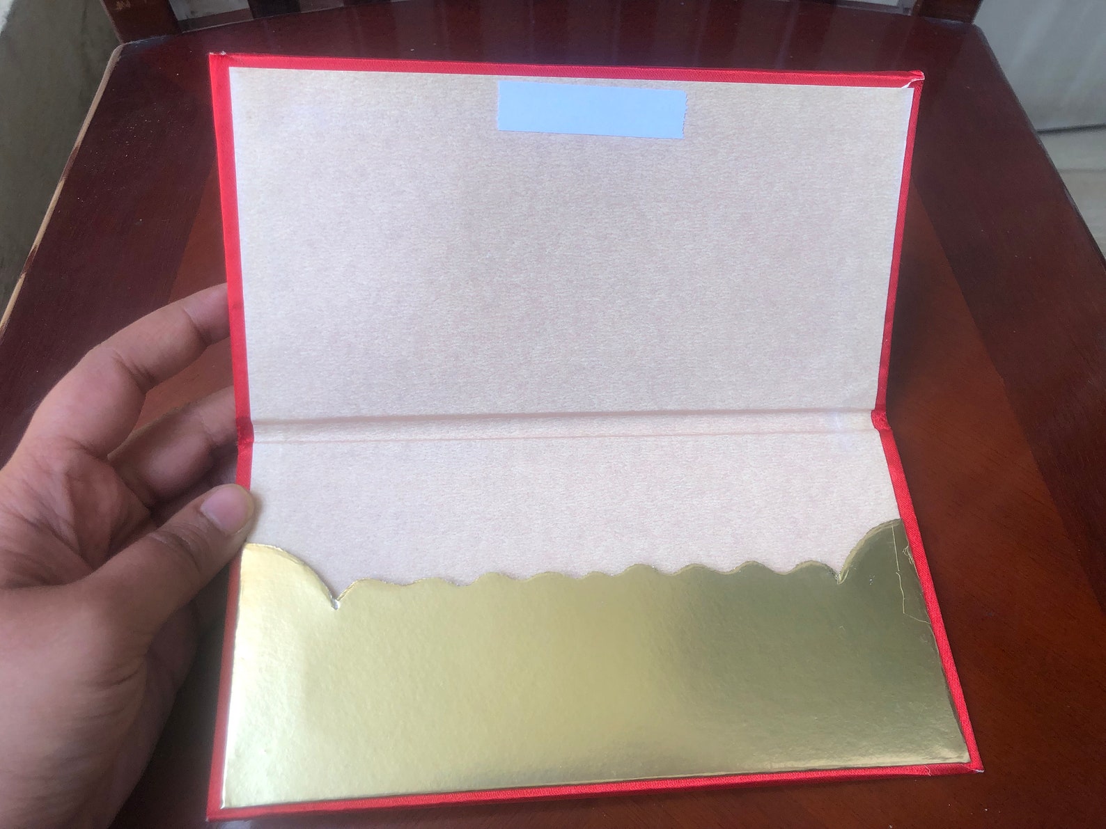 1 Fancy Fabric Shagun Envelope Red and Gold Shagun Cash Holder ...