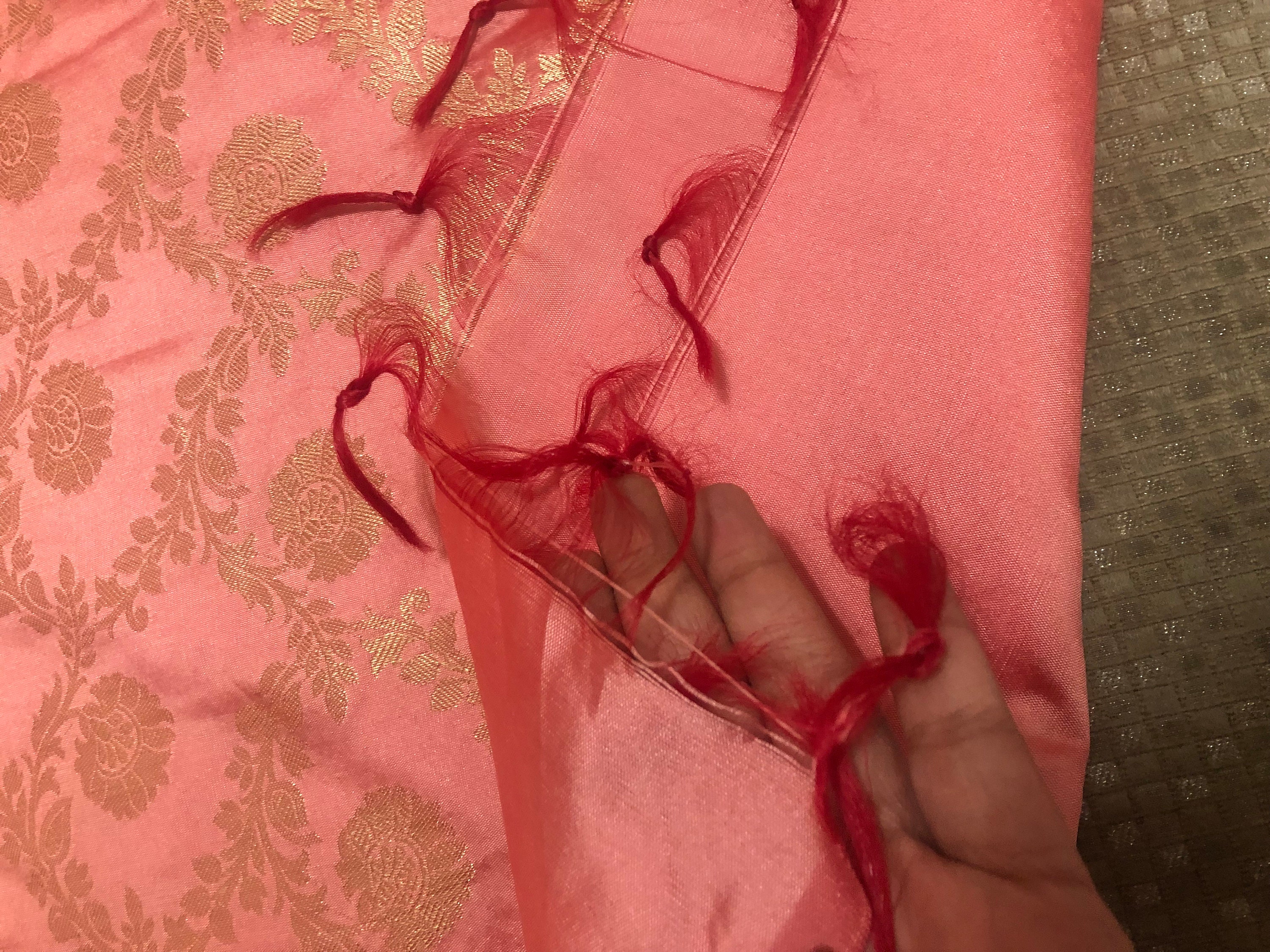 Pink Banarasi/banarsi Light Baby Pink Gold Dupatta Scarf Chunni Stole ...