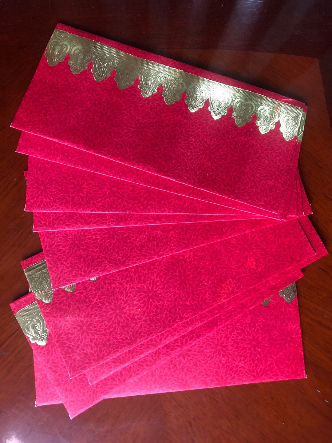 Red Envelopes Traditional Indian Set of 10 Indian Red and Gold Shagun ...