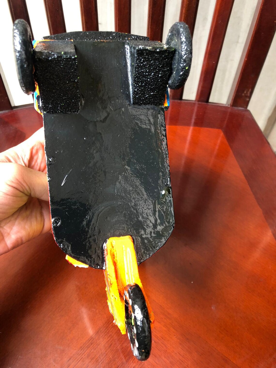 Indian Auto Rickshaw Hand Painted Wood/wooden Traditional Transport ...