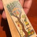 Palm Leaf Bookmark Set of 4 Small Colorful Hand Painted Indian Orissa ...