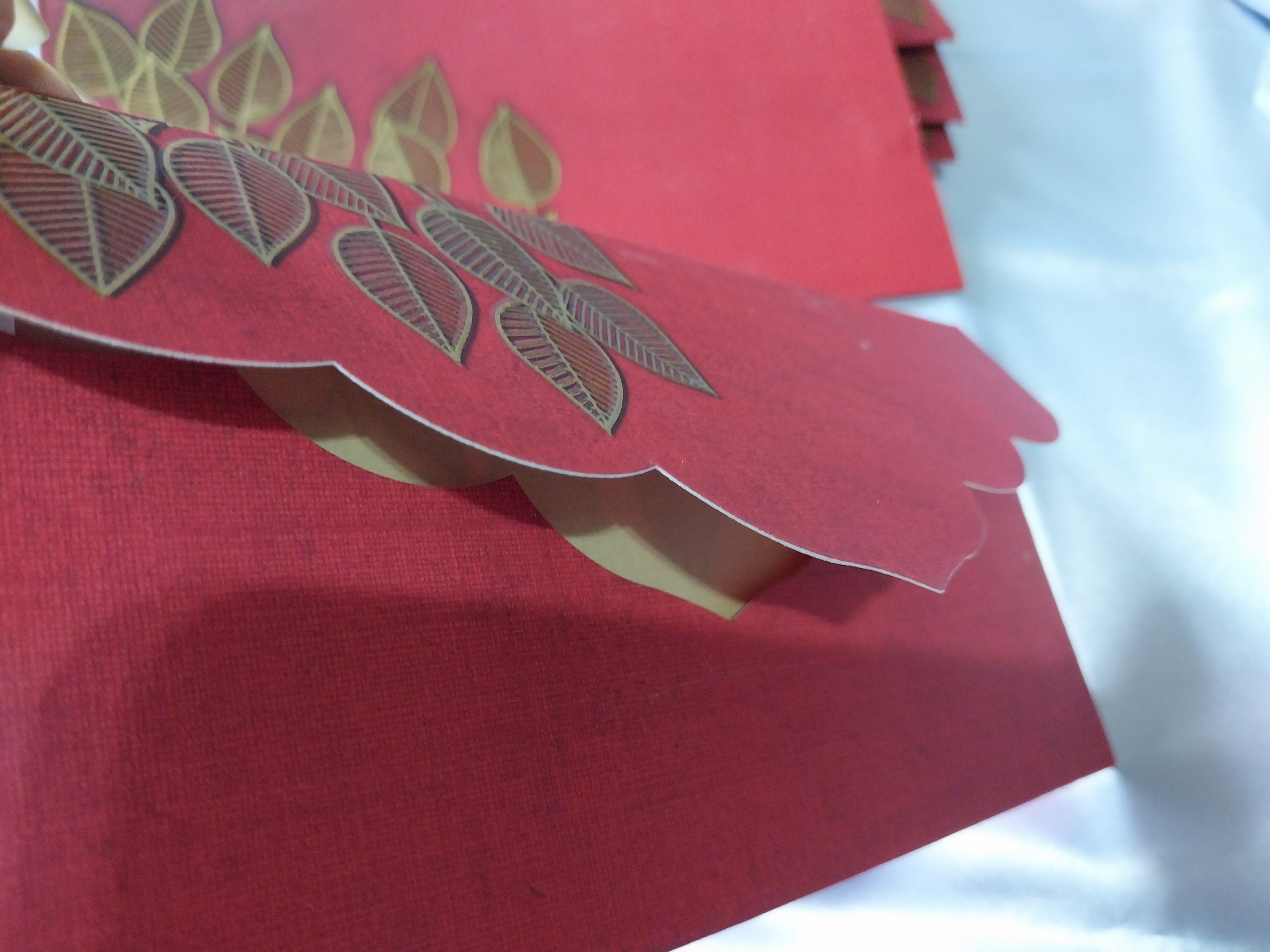 Shagun Envelopes Set of 10 Indian Leaf Red and Gold Shagun Cash ...