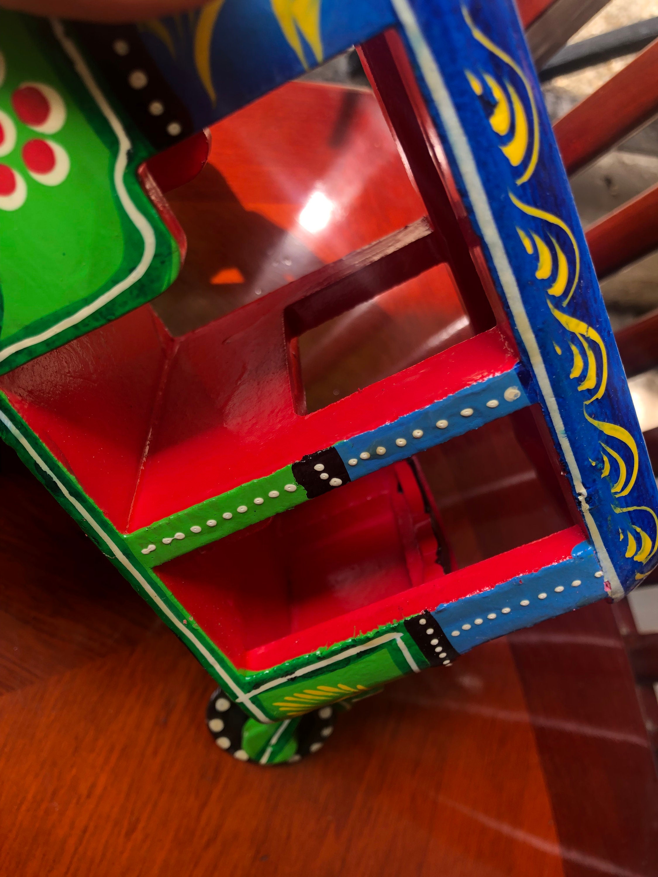 Indian Auto Rickshaw Hand Painted Wood/wooden Traditional Transport ...