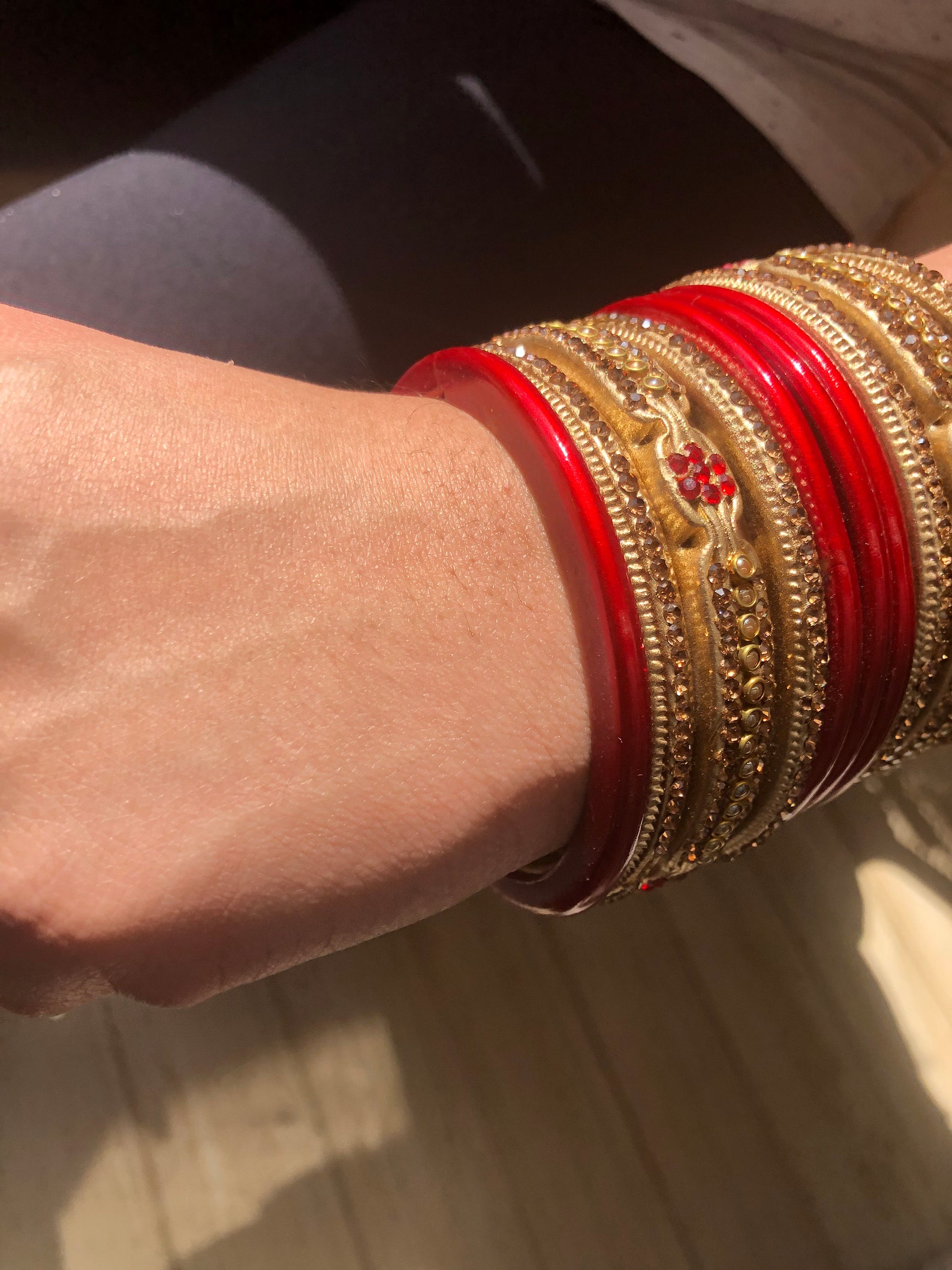 Set of 20 Red Chooda Bangles Indian Bridal Ethnic Traditional Made With ...