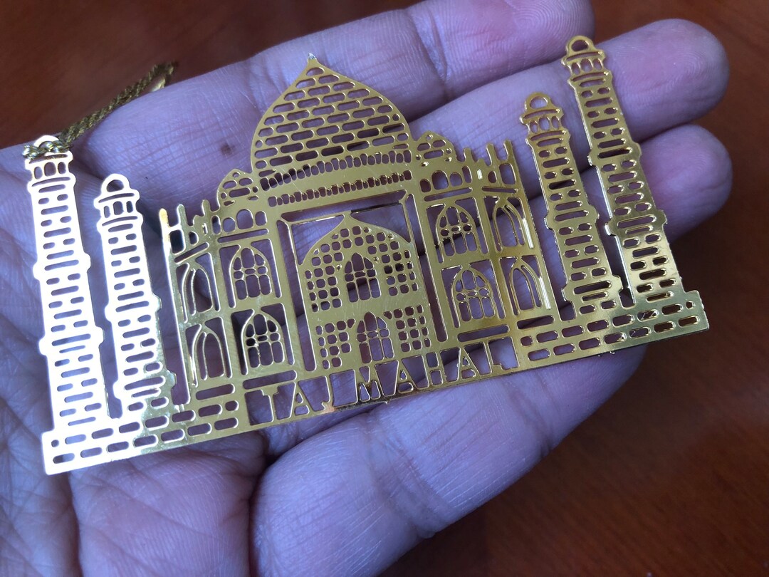 Gold Indian Ethnic Bookmark Taj Mahal Gift for Him Gift for Her ...