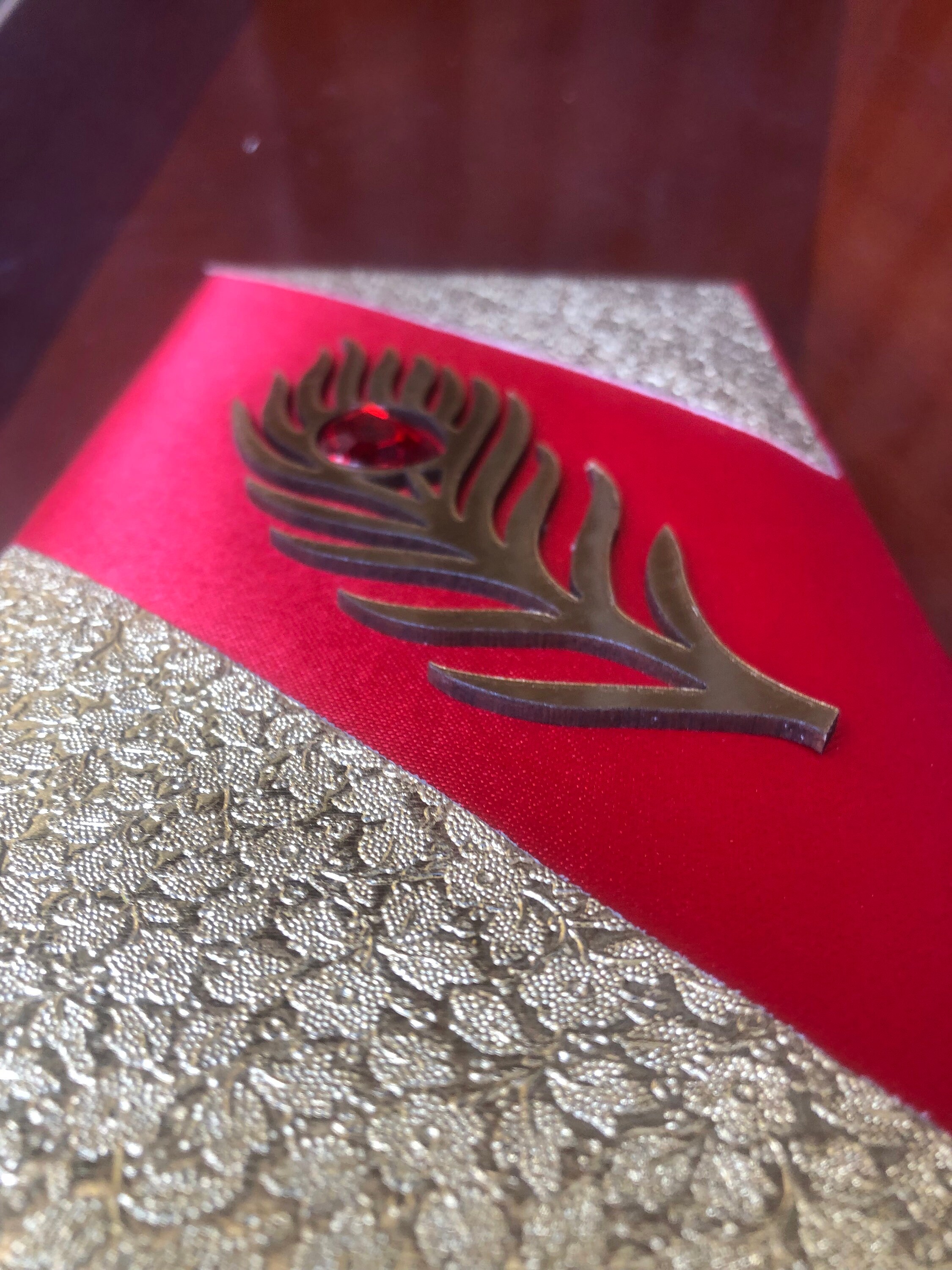 1 Fancy Fabric Shagun Envelope Red and Gold Shagun Cash Holder ...