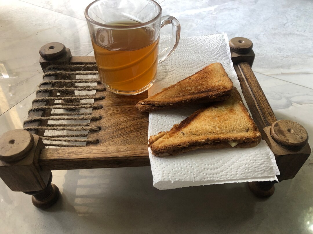 Wood Wooden Charpai Unique Serving Tray Snack Tray Wood Ethnic ...