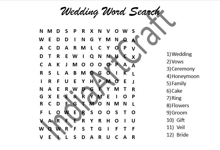 Wedding Activity Personalized 10 Page Activity Christian Wedding ...
