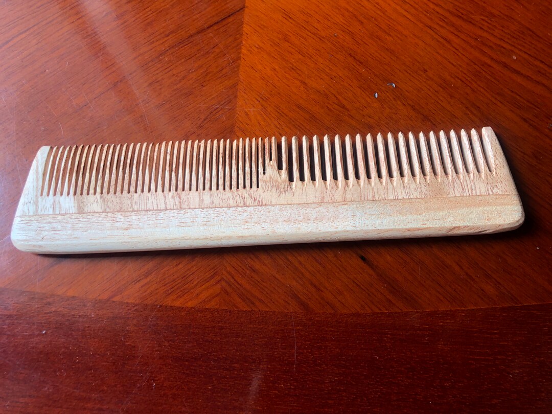 Neem Wood Hair Comb Brush Indian Traditional Style Hair Styling Curly ...