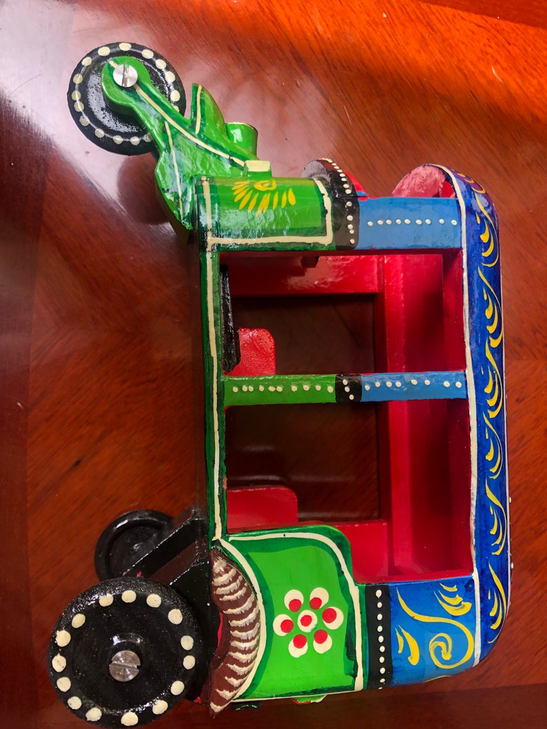 Indian Auto Rickshaw Hand Painted Wood/wooden Traditional Transport ...