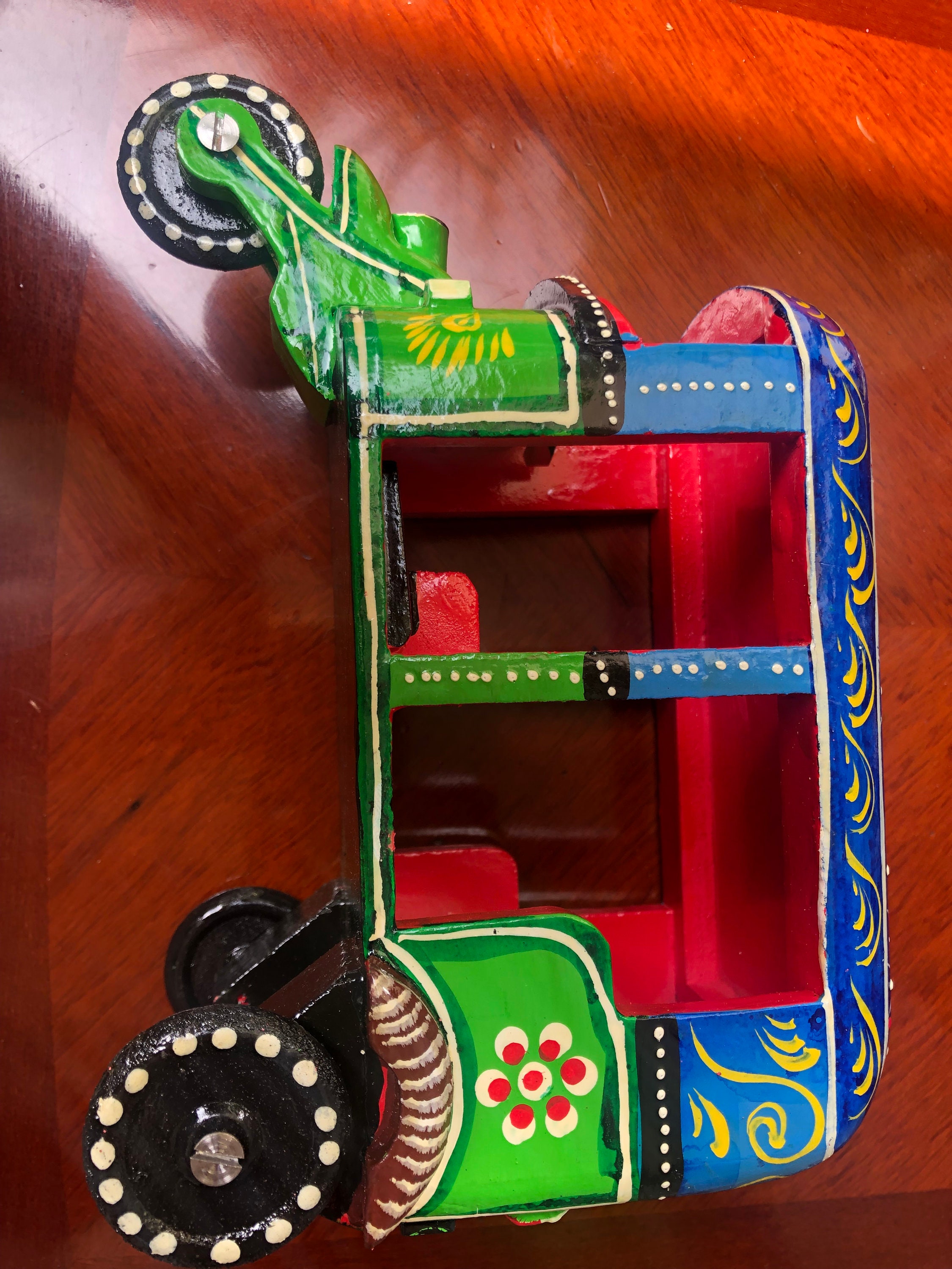 Indian Auto Rickshaw Hand Painted Wood/wooden Traditional Transport ...