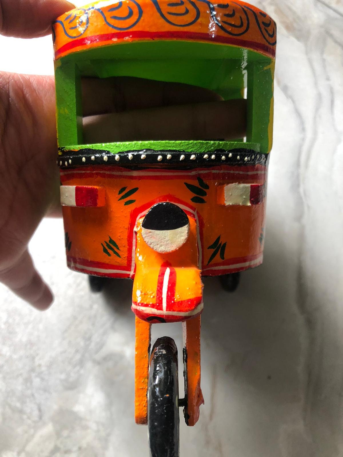 Indian Auto Rickshaw Hand Painted Wood/wooden Traditional Transport ...