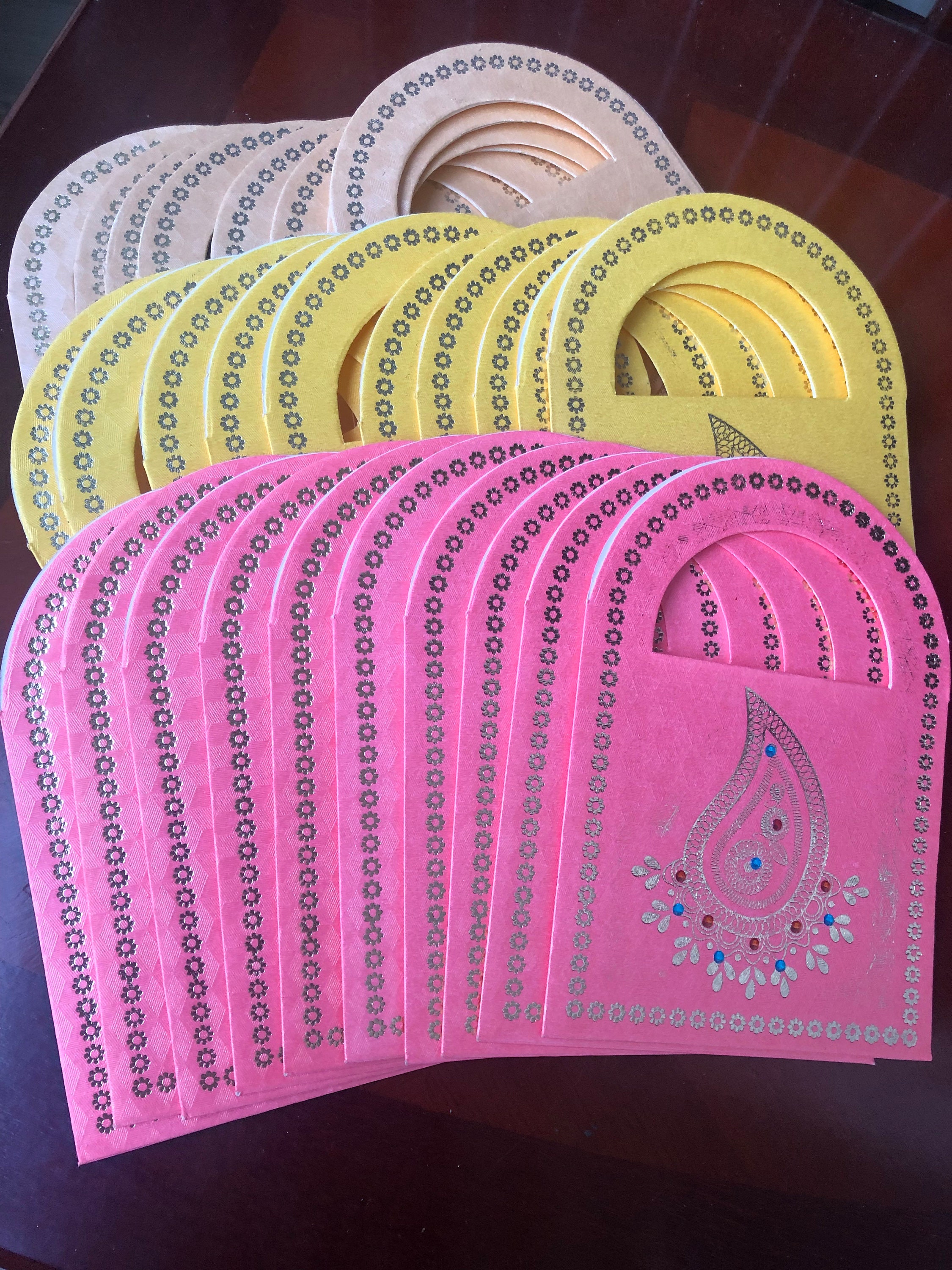 Set of 30. Envelopes for Money/shagun Indian Pink/yellow/beige Cash ...