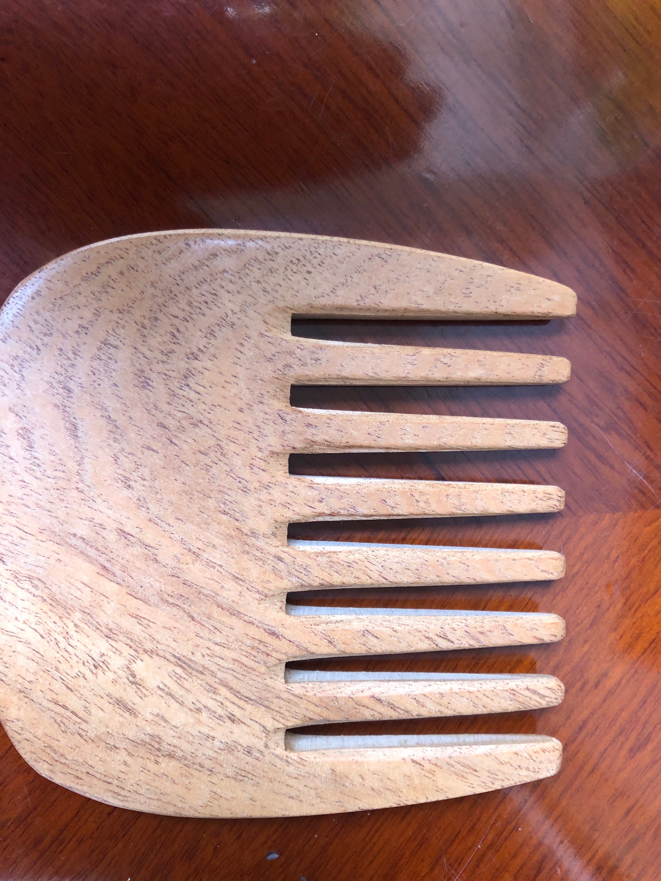 Neem Wood Hair Comb Brush Indian Traditional Style Hair Styling Curly ...