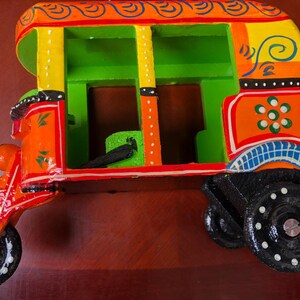 Indian Auto Rickshaw Hand Painted Wood/wooden Traditional Transport ...