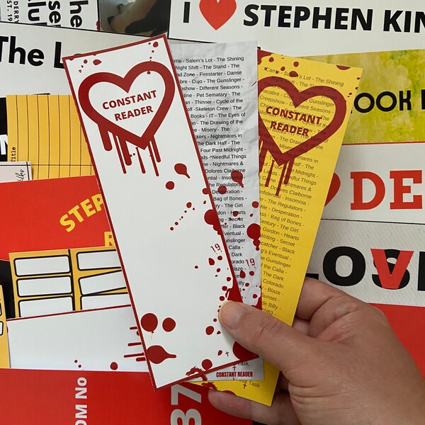 Stephen King Bookmark - Etsy