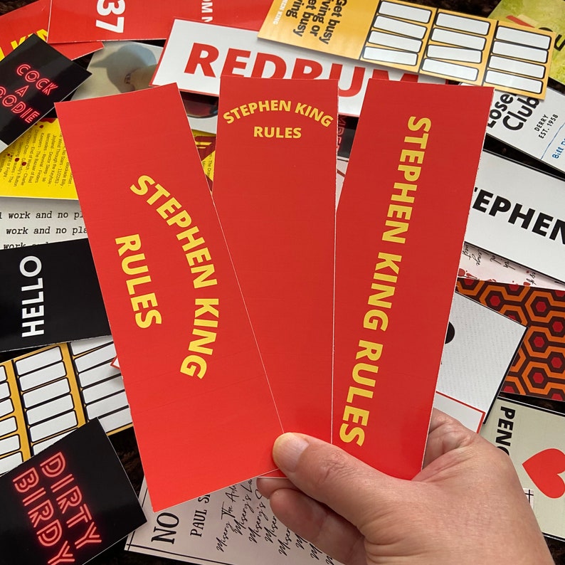 Stephen King Bookmarks With the Stephen King Rules Monster Squad ...