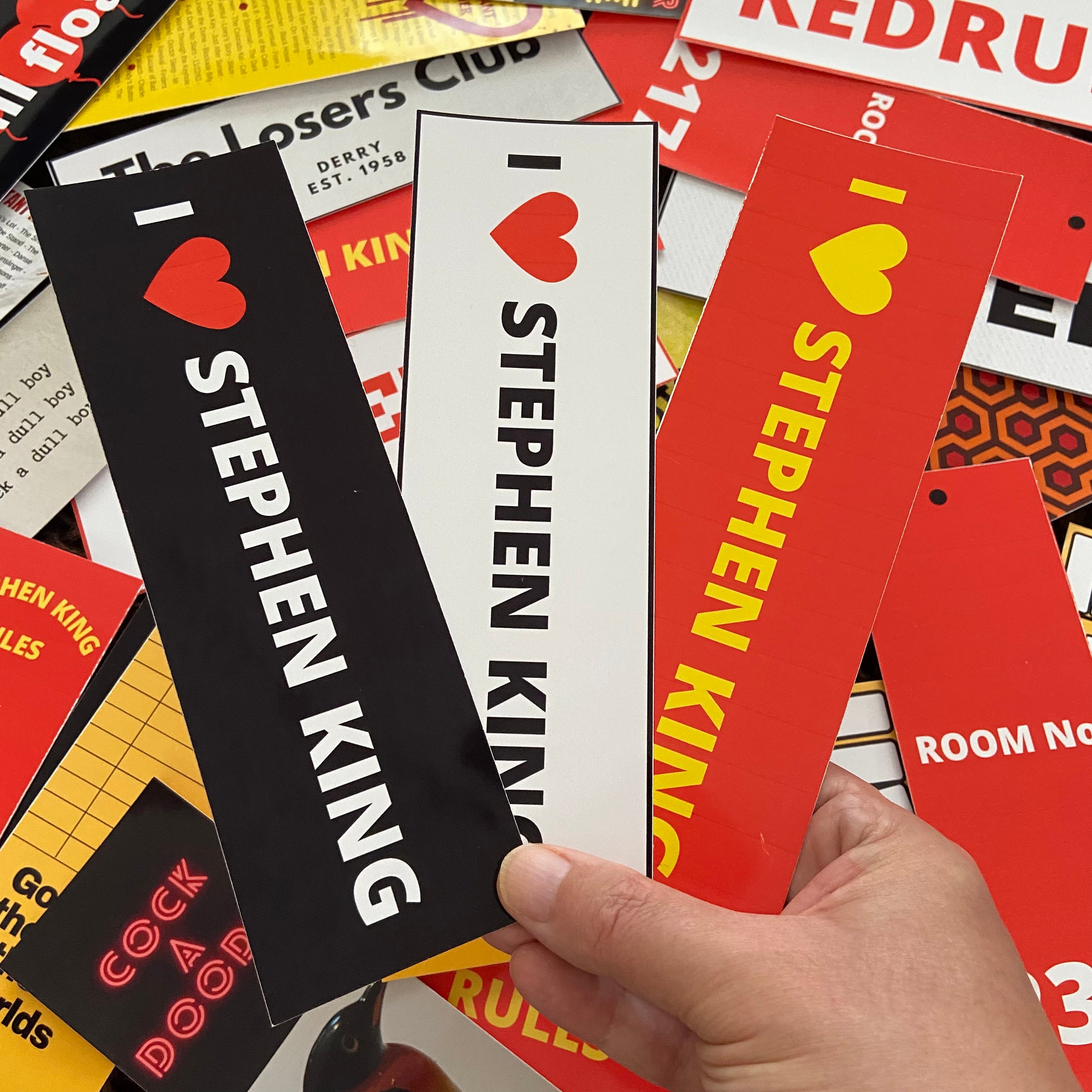 Stephen King Bookmarks, I Love Stephen King Bookmark Set, Printable PDF ...