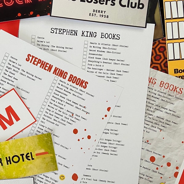 Stephen King Reading Checklist - Etsy UK