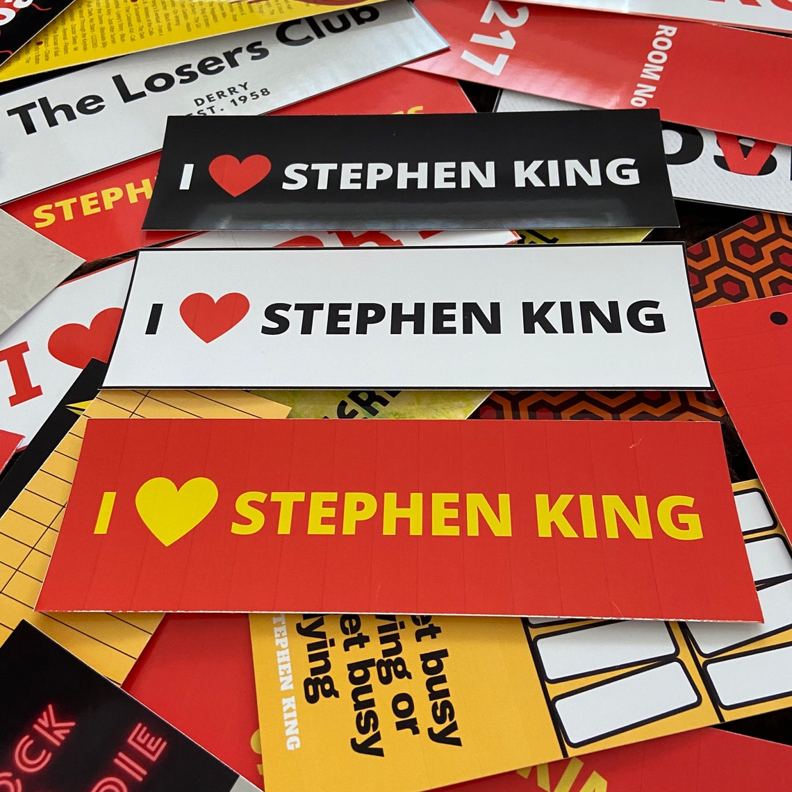 Stephen King Bookmarks, I Love Stephen King Bookmark Set, Printable PDF ...