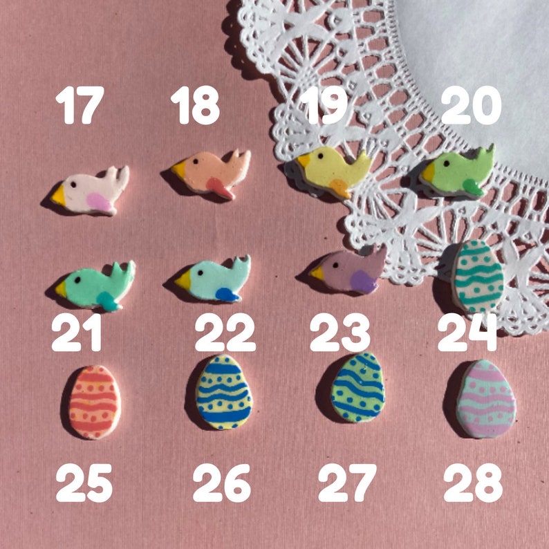 Polymer Clay Hand Painted Spring Pins (small) - Etsy