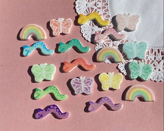 Polymer Clay Hand Painted Spring Pins (small) - Etsy