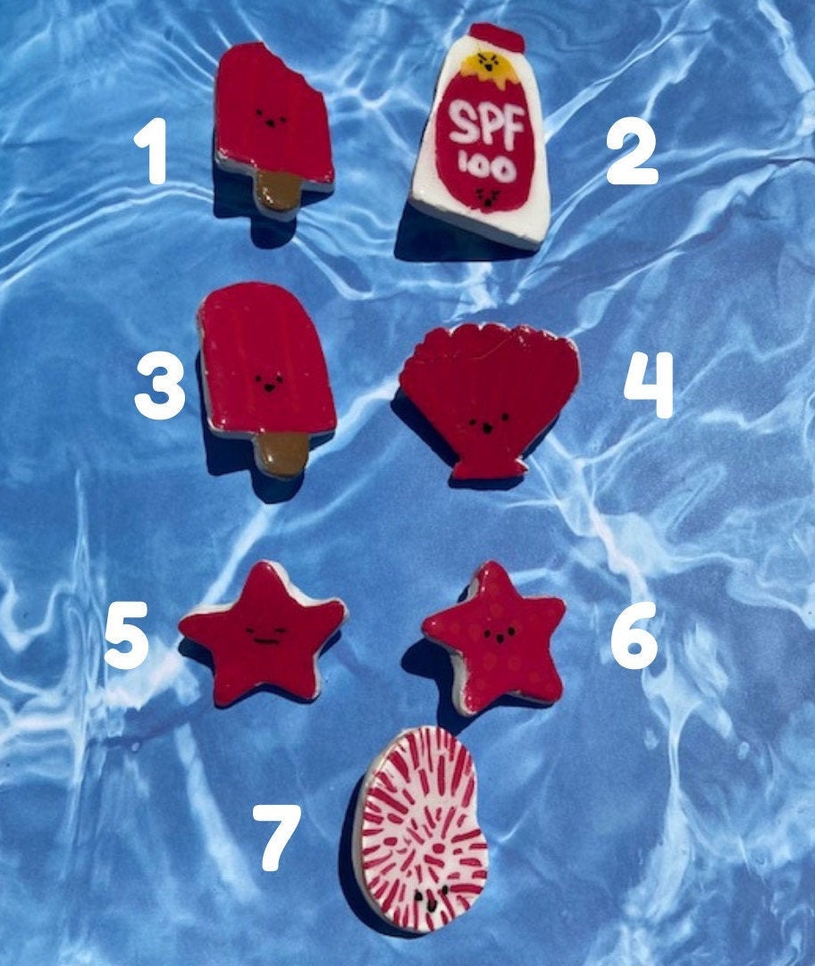 Polymer Clay Hand Painted Summer Pins - Etsy