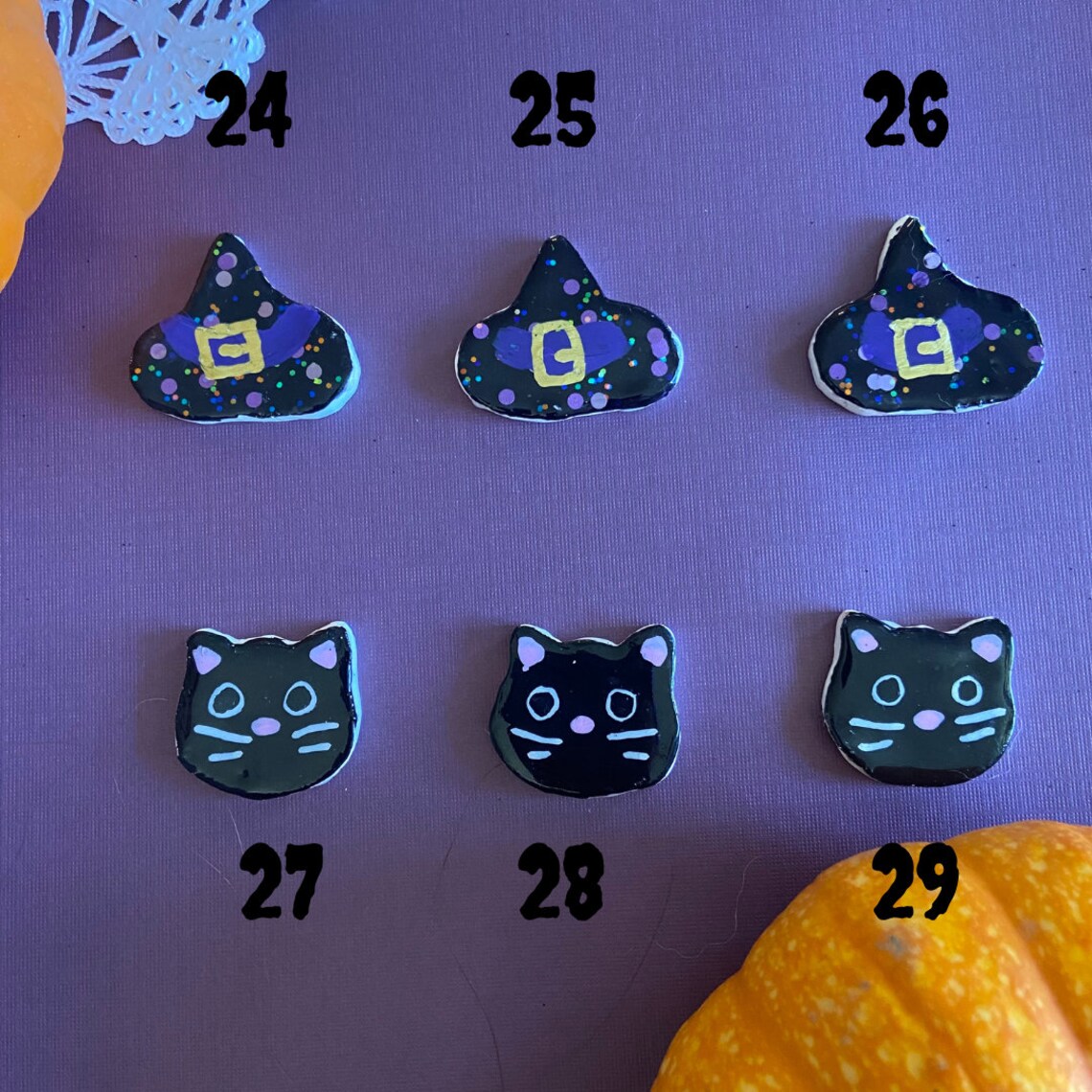 Halloween Polymer Clay Pins | Halloween Pins | Spooky Pins | Clay Pins ...