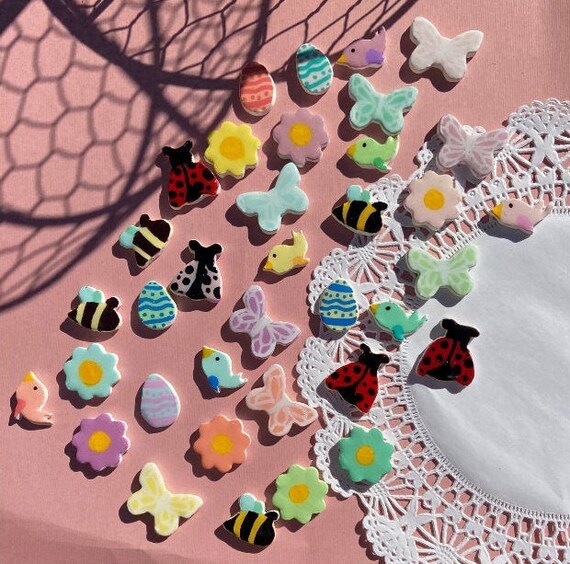 Polymer Clay Hand Painted Spring Pins small - Etsy