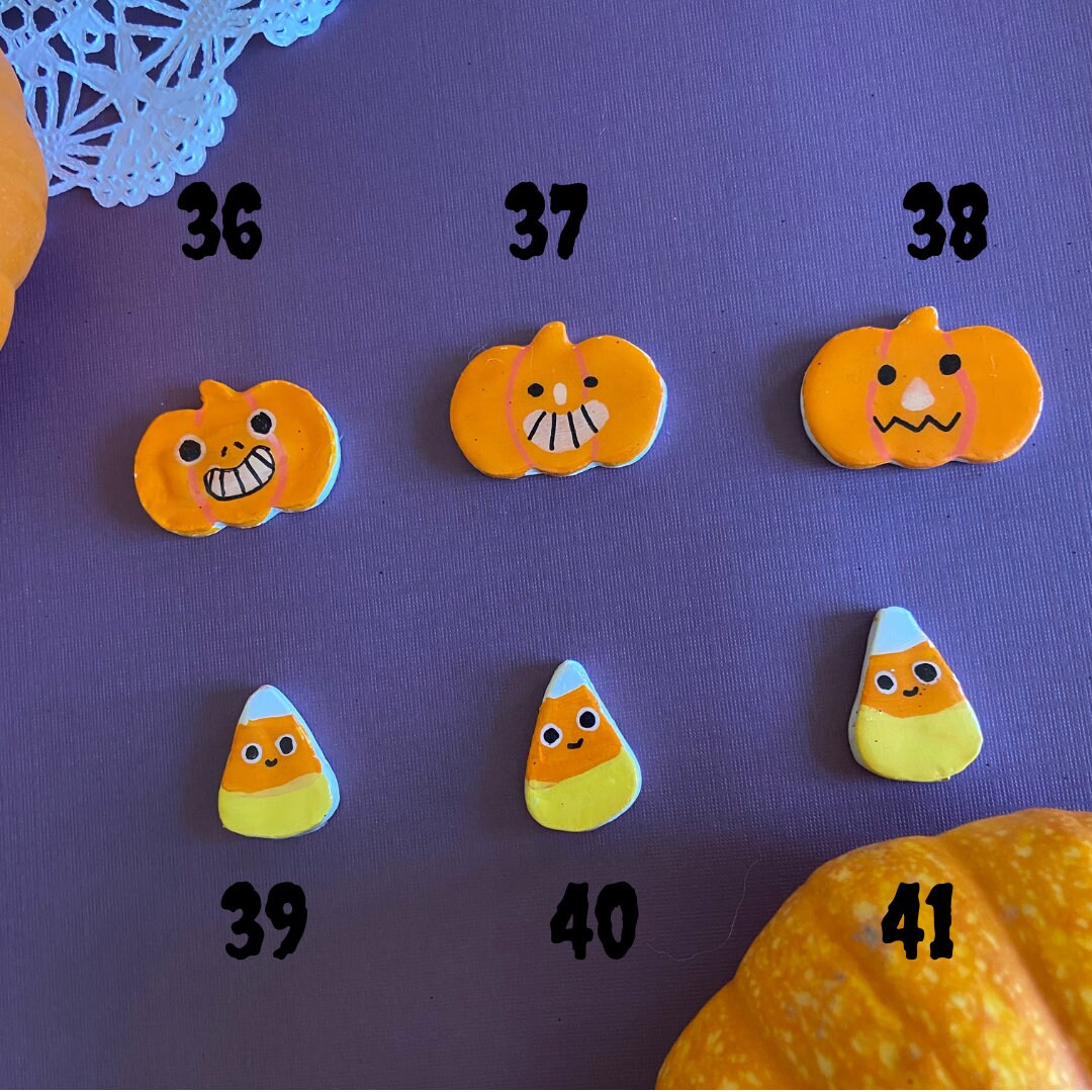 Halloween Polymer Clay Pins | Halloween Pins | Spooky Pins | Clay Pins ...