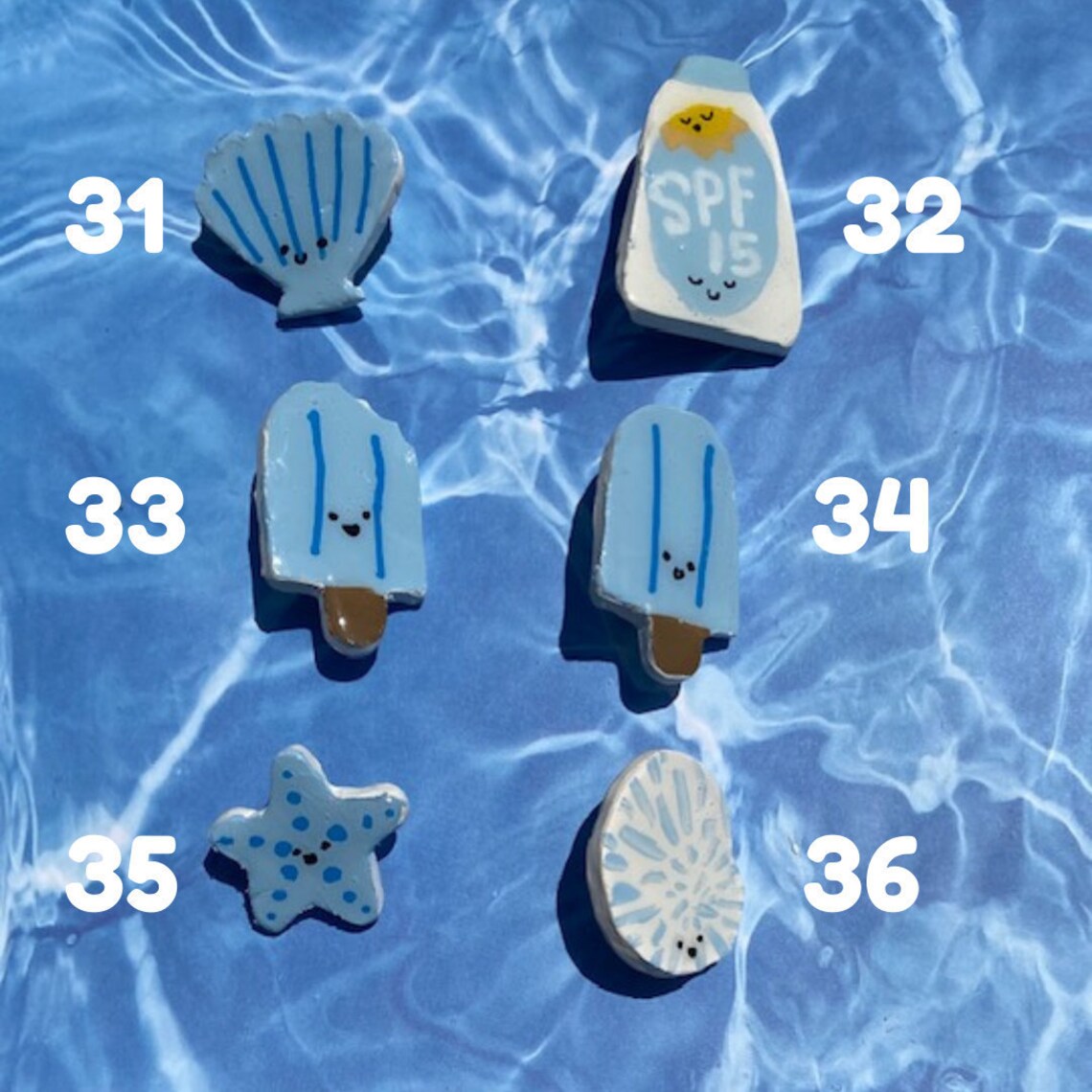 Polymer Clay Hand Painted Summer Pins - Etsy