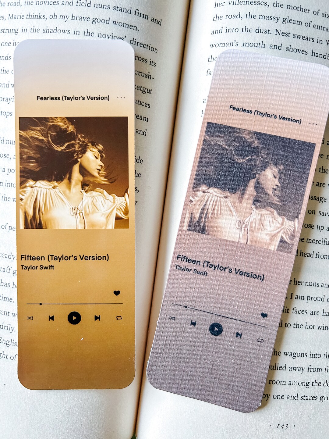 Custom Album and Song Linen or Glossy Bookmark - Etsy