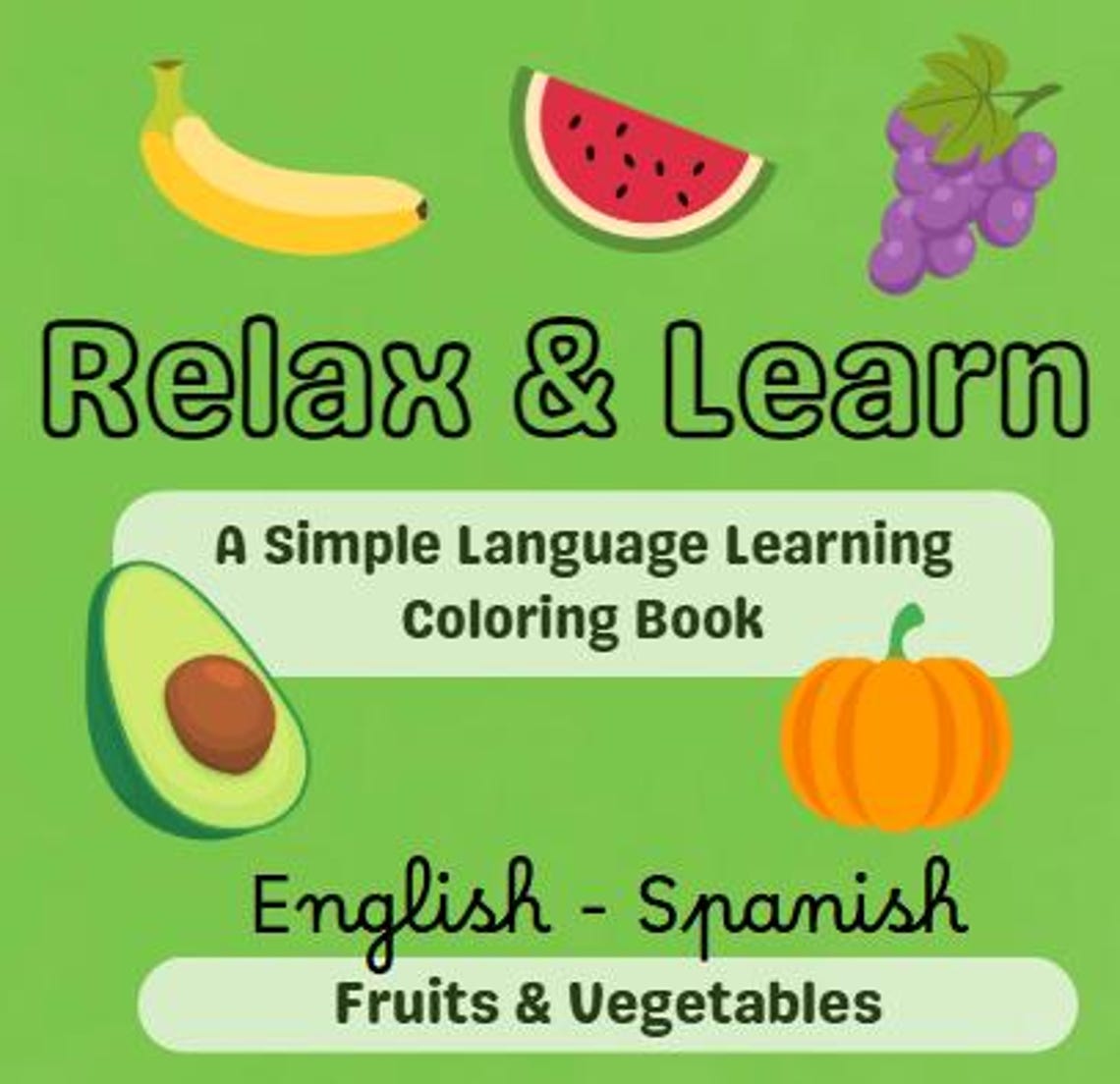English Spanish Coloring Book | Bilingual Coloring Book | 30 Pages ...