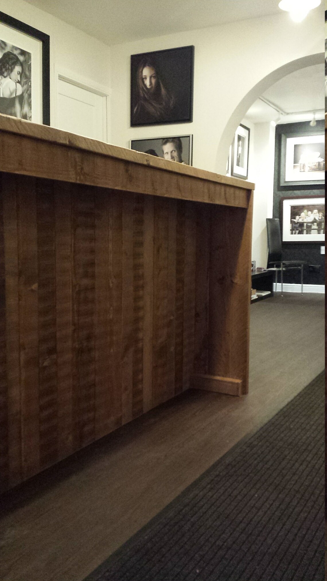 Bespoke Reception Bar Counter Reclaimed Rustic Industrial Hairdressers ...