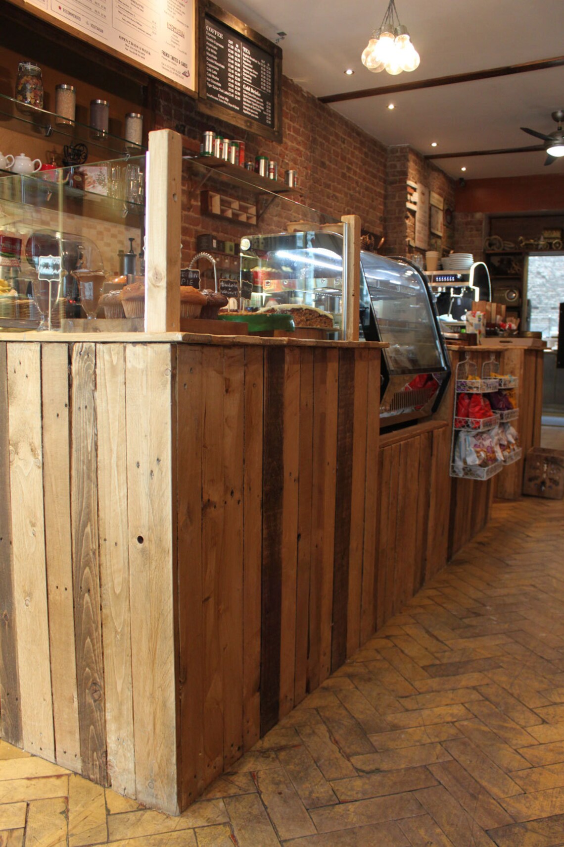 Bespoke Reception Bar Counter Reclaimed Rustic Industrial Hairdressers ...