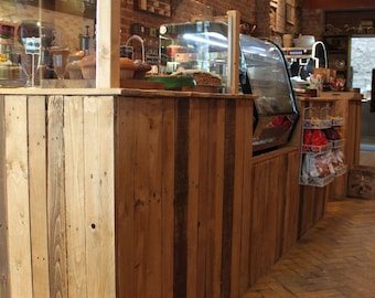 Bespoke Reception Counter Reclaimed Rustic Furniture Shop | Etsy UK