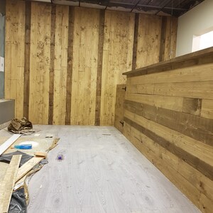 Bespoke Reception Bar Counter Reclaimed Rustic Industrial Hairdressers ...