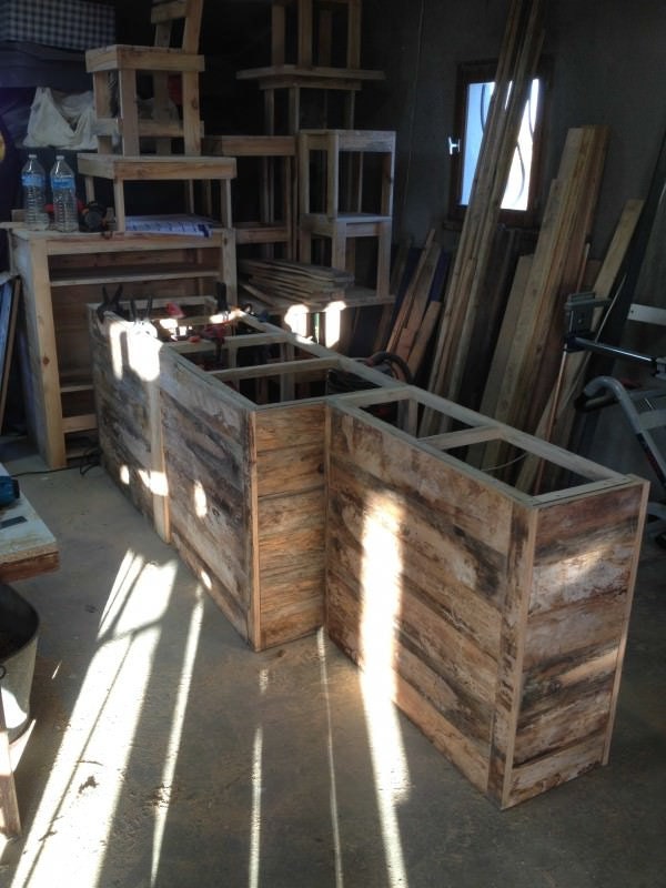 Bespoke Reception Counter Reclaimed Rustic Furniture Shop Office ...