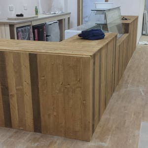 Bespoke Reception Counter Reclaimed Rustic Furniture Shop Office ...