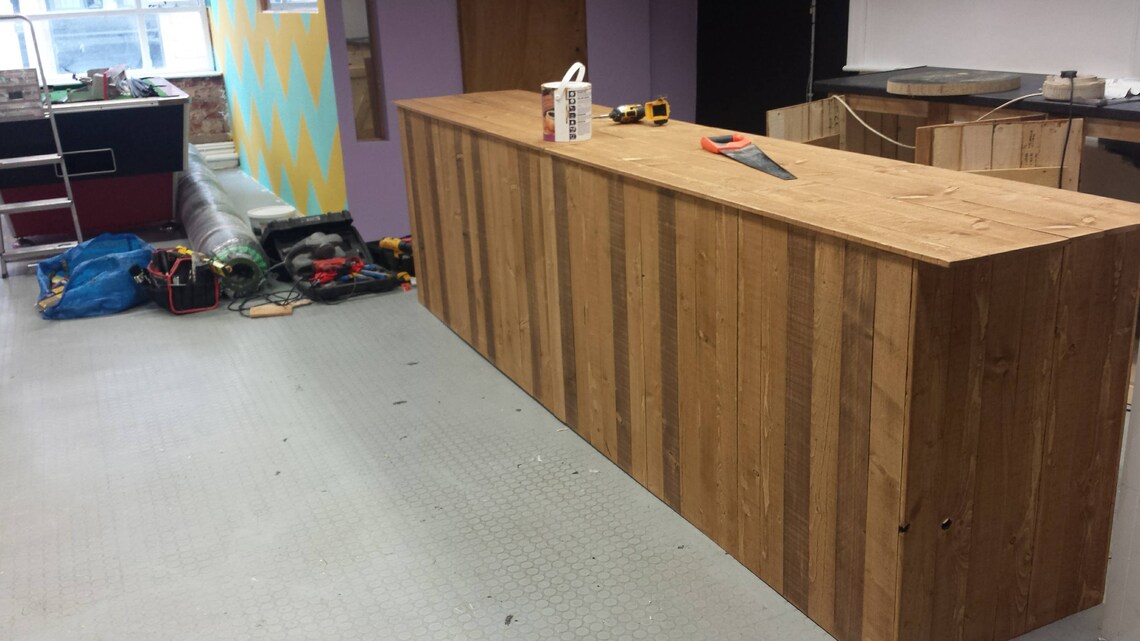 Bespoke Reception Counter Reclaimed Rustic Furniture Shop Office ...