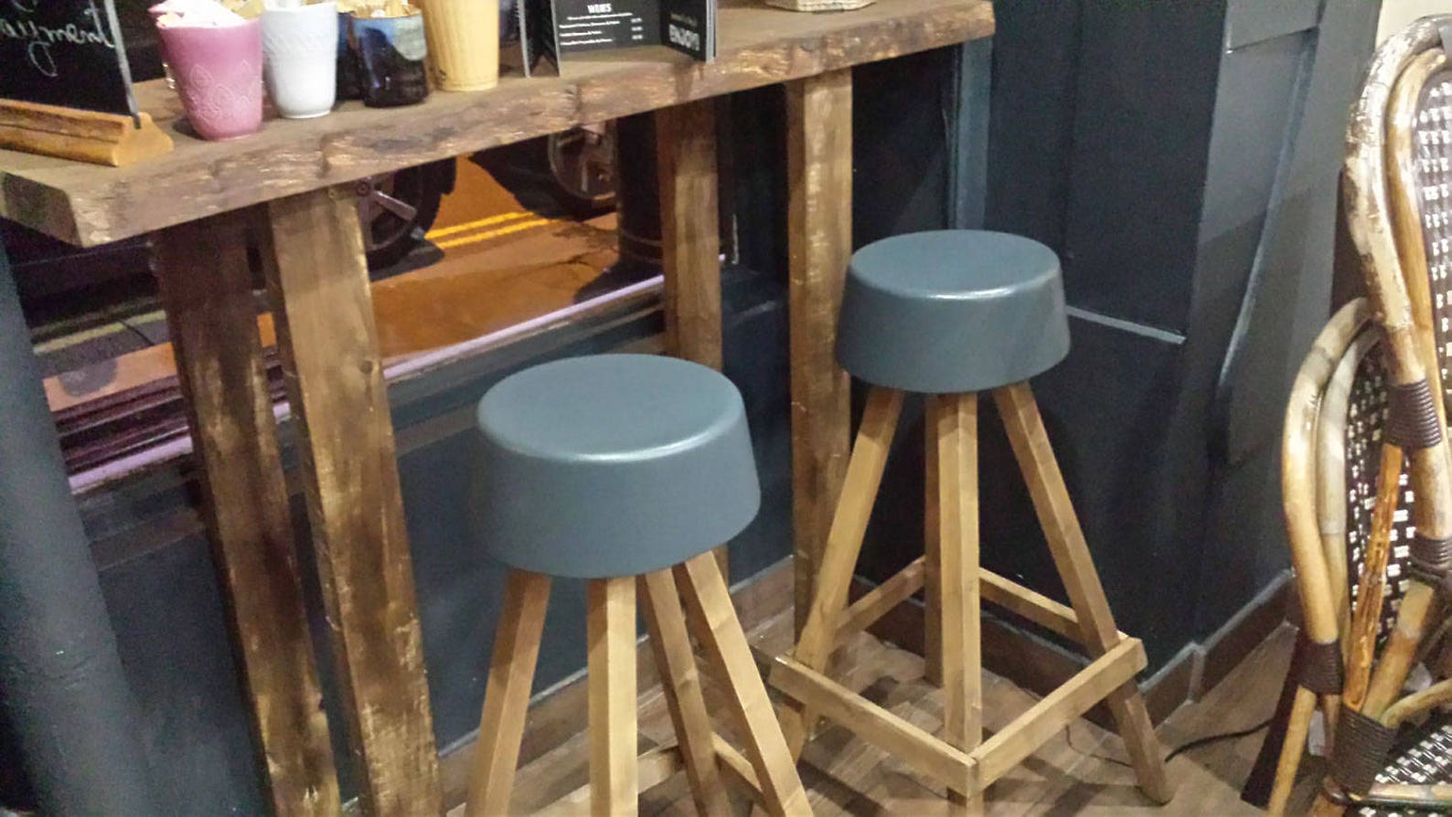 Bespoke Rustic Wooden Bar Stool Kitchen Breakfast Bar Seating - Etsy