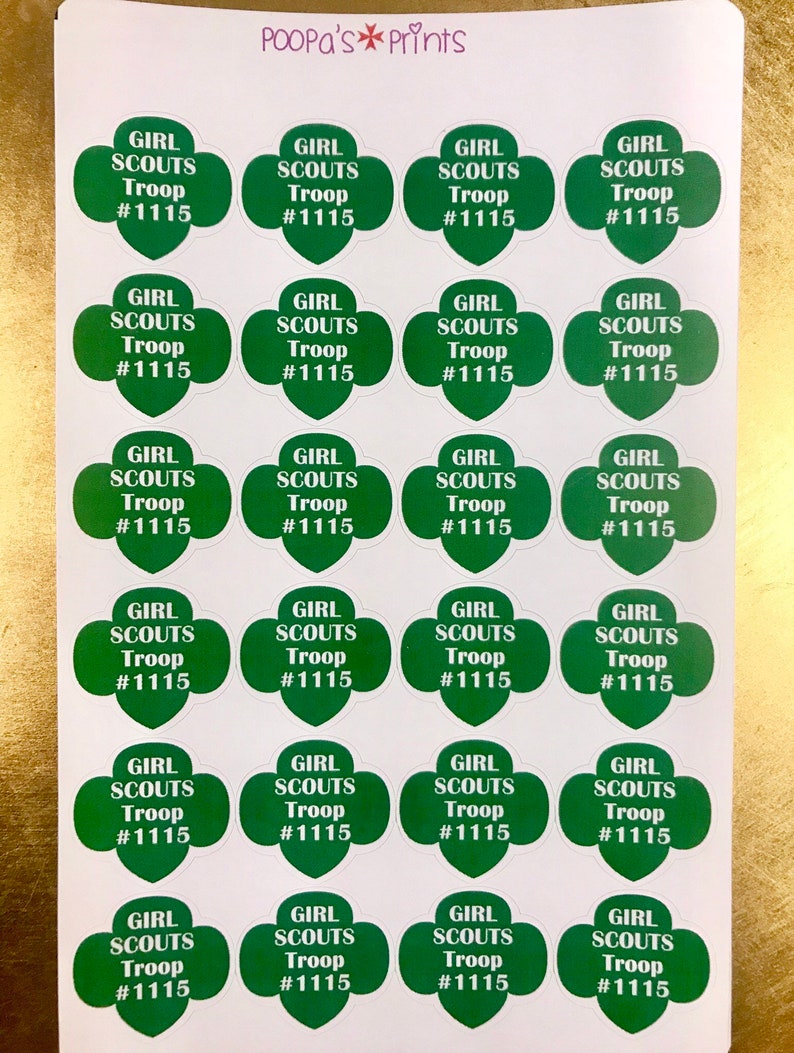 Customizable Girl Scout Present Tags Thank You Stickers - Etsy