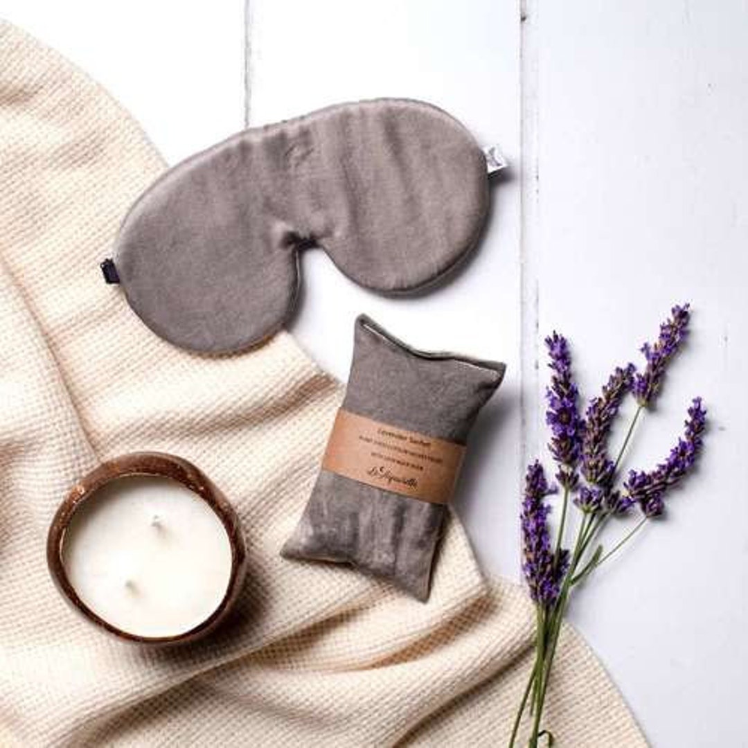 Charcoal Sleep Set – Eye Mask & Lavender Sachet | Plant-dyed ...