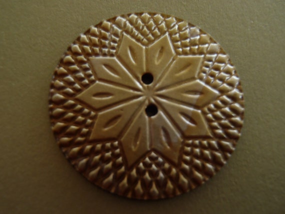 XL Vintage Wafer Celluloid Art Deco Button Light Olive Green - Etsy
