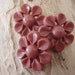 Vintage French Buttons Set of 3 Dusky Pink Casein Pierced 7 Petal ...