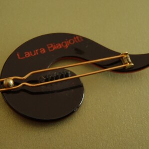 Vintage Italian Designer Barrette by Laura Biagiotti Wine Colored With ...