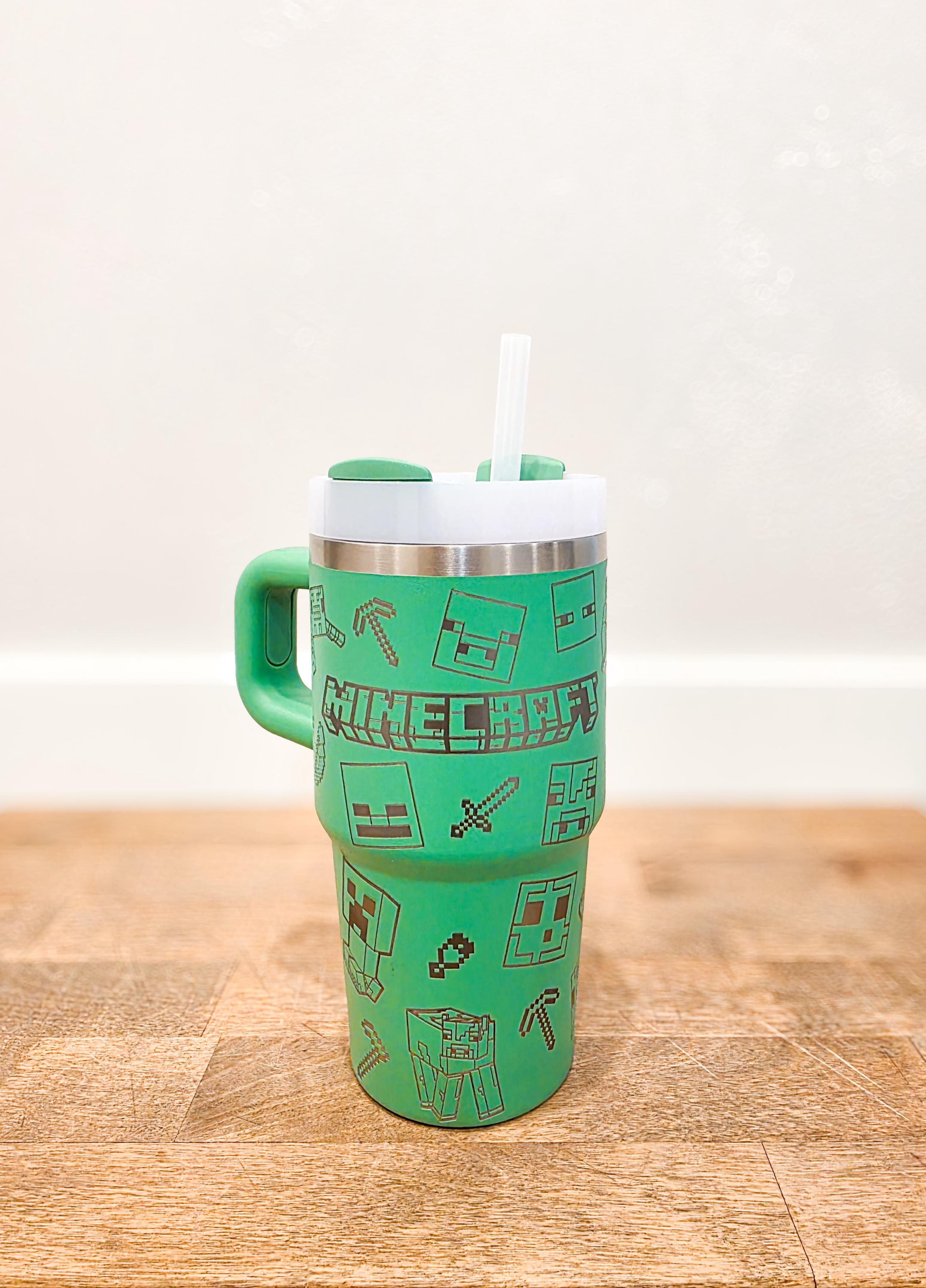Personalized Minecraft Stanley Tumbler – Laser Engraved Creeper Cup - Etsy
