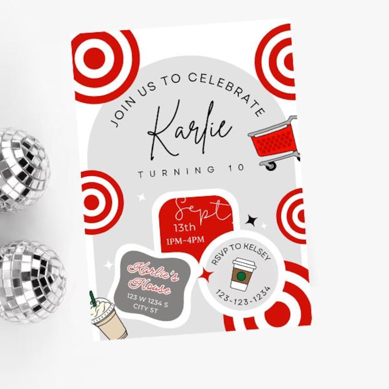 Target Theme Birthday Party - Etsy