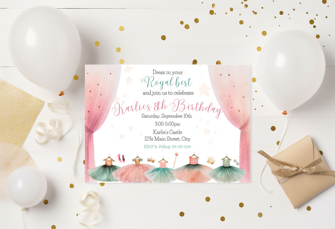 Editable Dress-up Birthday Invitation - Dress-up Birthday Invitation ...