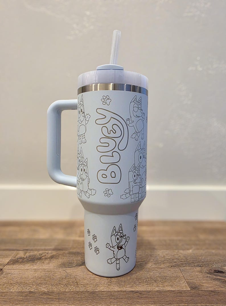 Personalized Bluey Stanley Tumbler – Laser Engraved 40oz Cup - Etsy